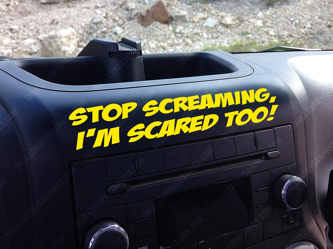 Amazon.com: Stop Screaming I'm Scared Too! Funny Dash Stickter fits ...