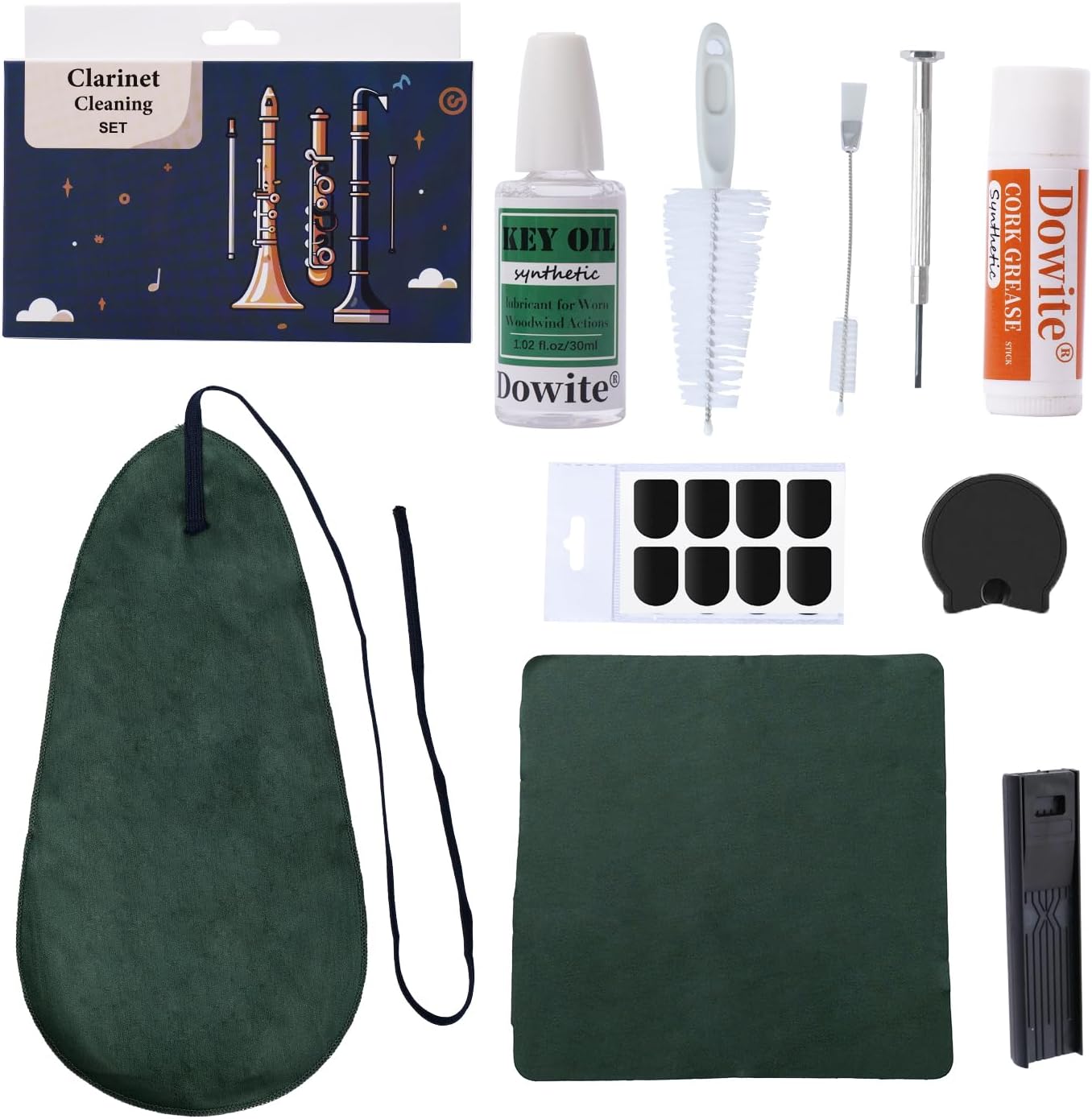 Amazon.com: Dowite Clarinet Cleaning Kit: Complete Care Set with ...