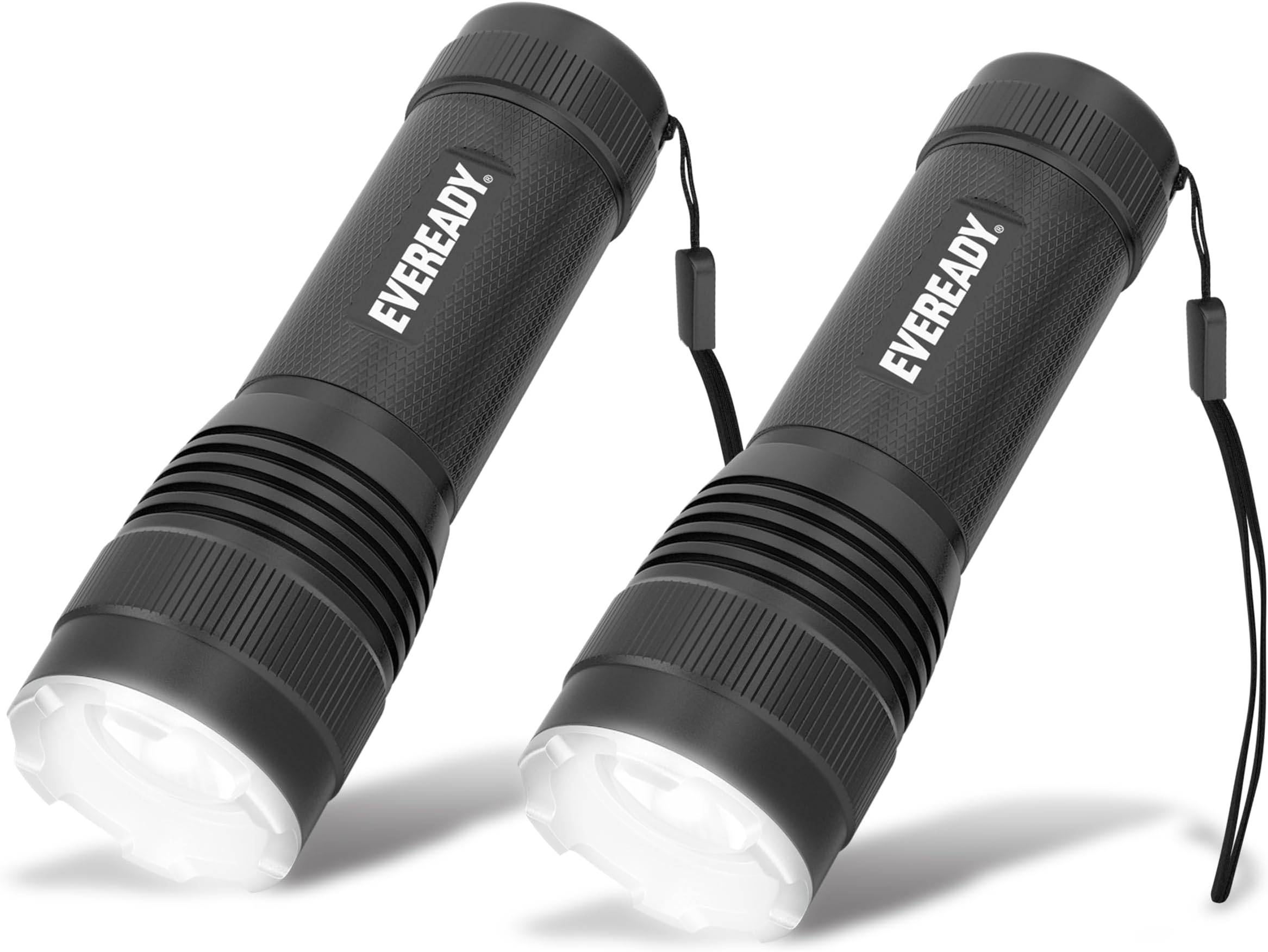 Eveready Energizer LED Torch, (2 Pack), Black, Super Bright Flashlight ...