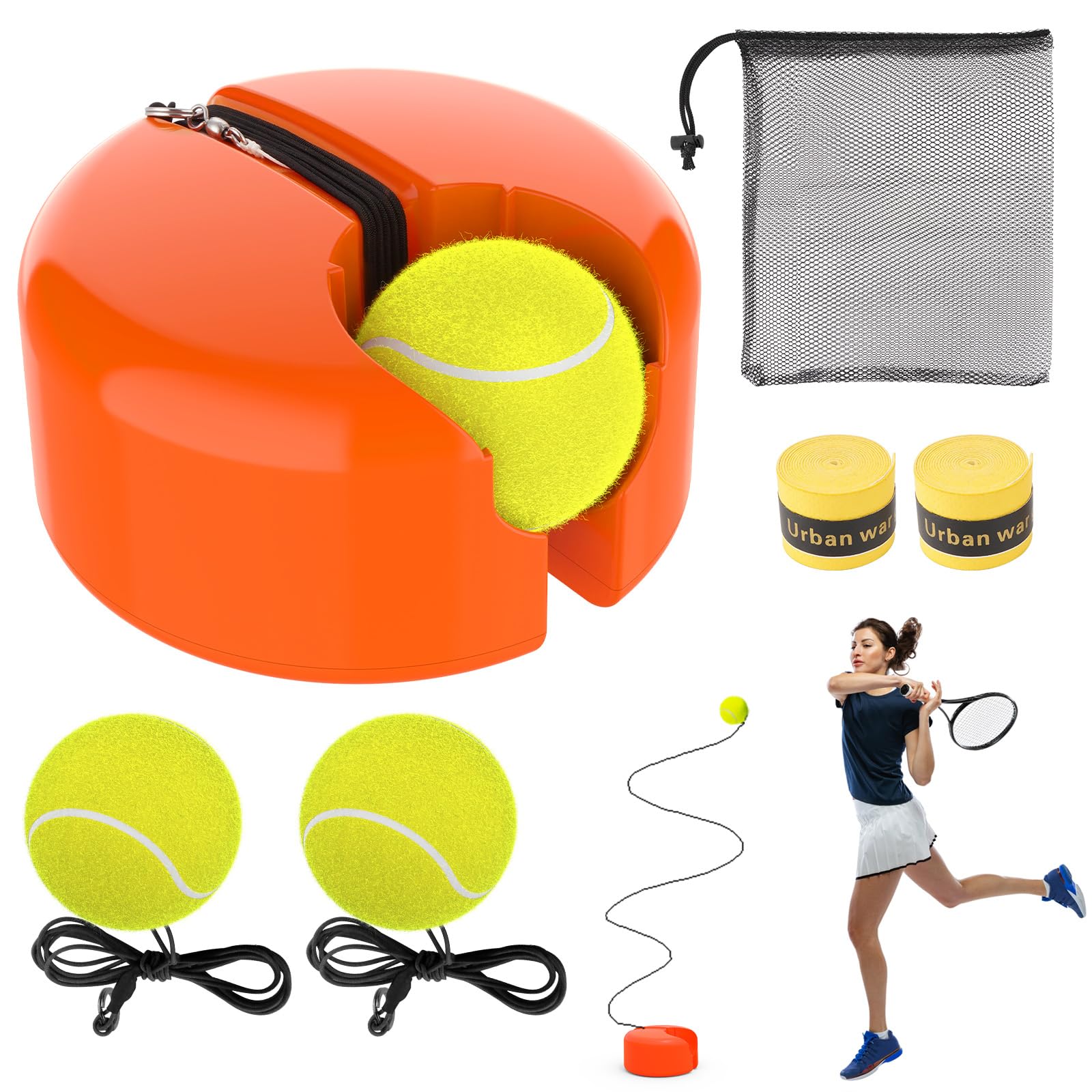 Snapklik.com : Upgraded Telescopic Tennis Trainer Rebounder Set, Solo ...