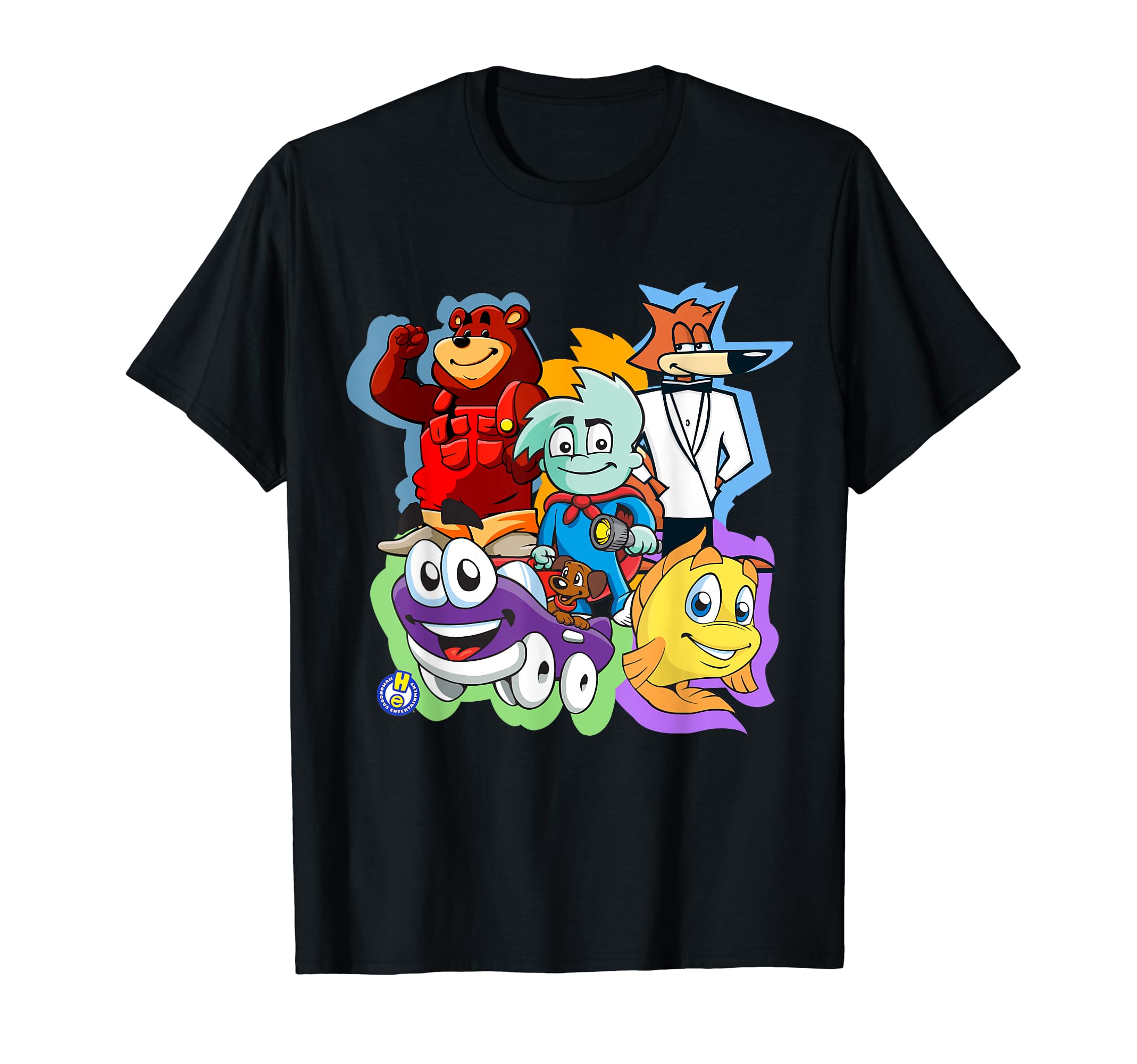 Amazon.com: Humongous Entertainment: Humongous All-Stars T-Shirt ...