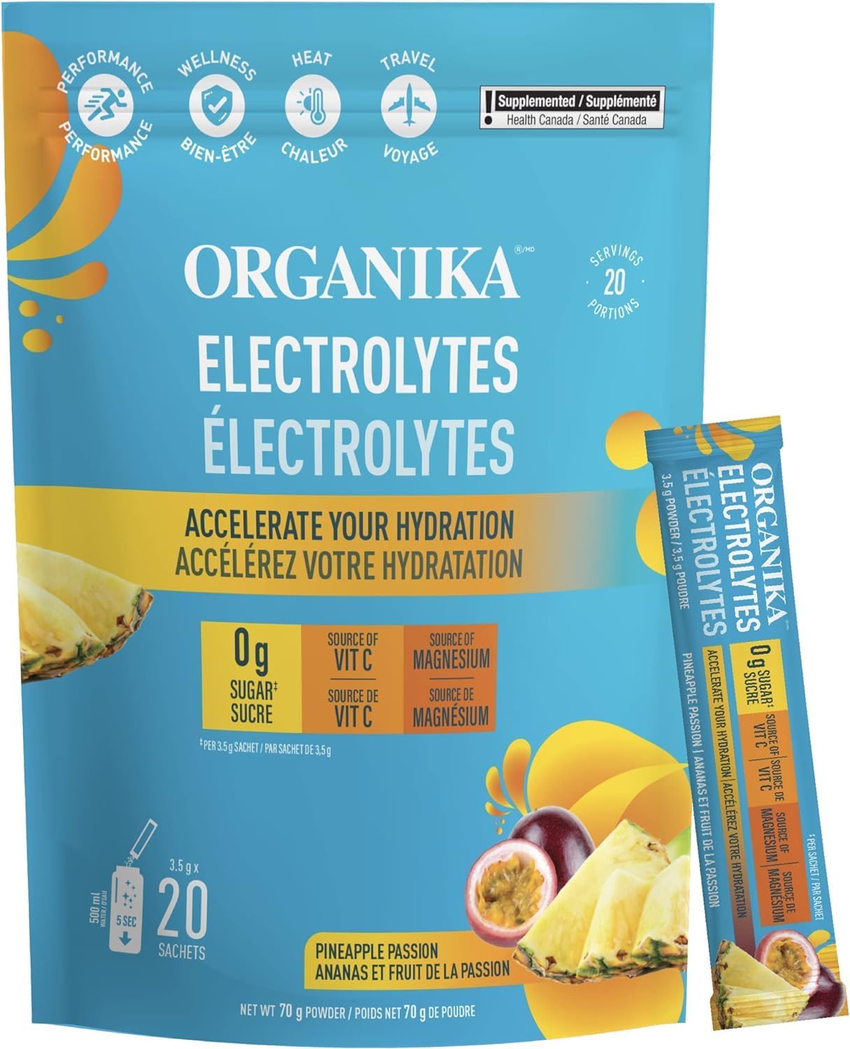 Amazon.com: ORGANIKA Pure Electrolytes Pineapple Passionfruit, 70 GR ...