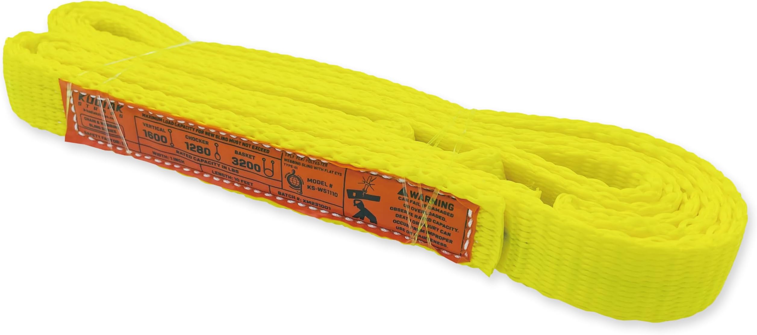 Amazon.com: 1-Ply Webbing Sling 2”x 12ft Lifting Straps 1Pack Heavy ...