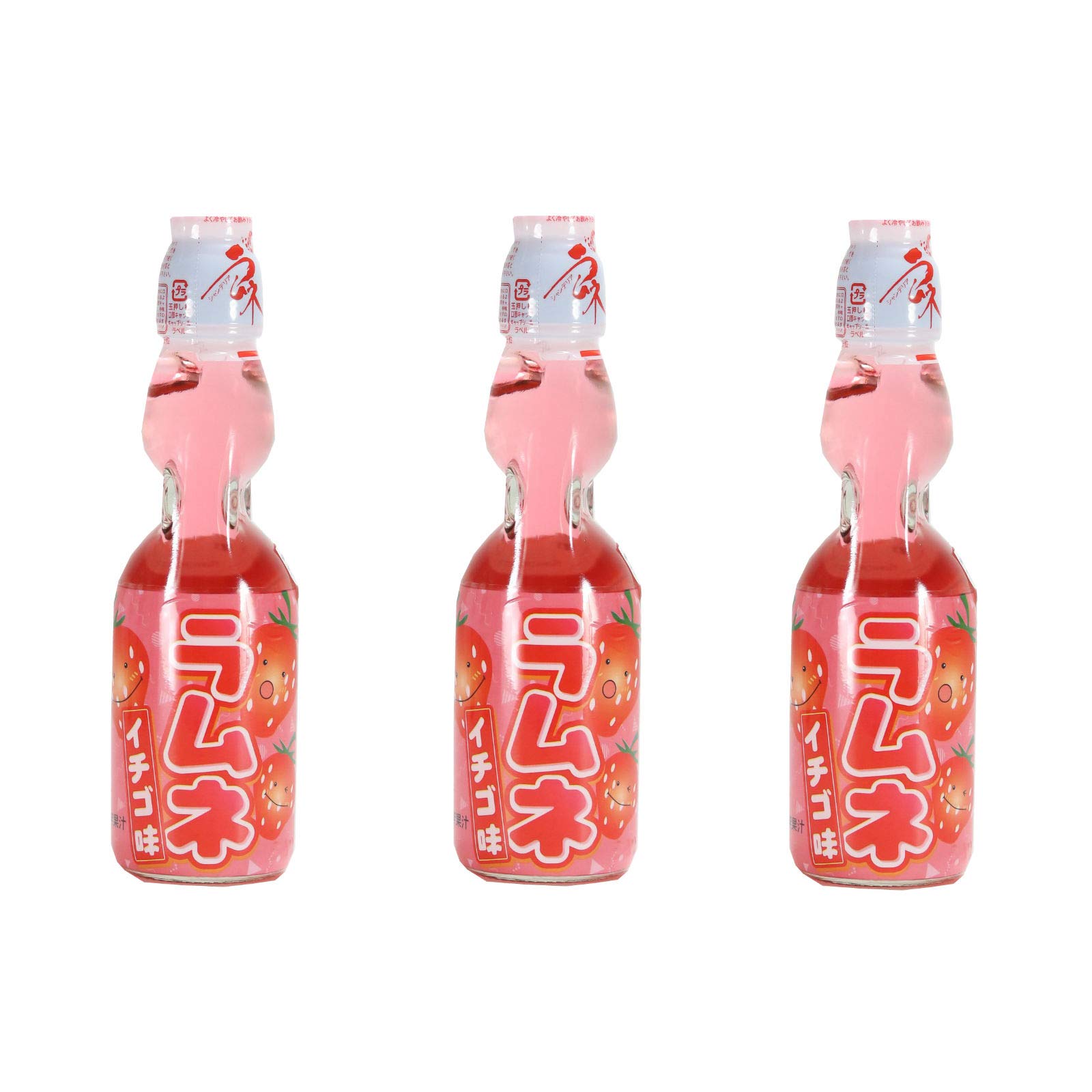 Hatakosen Ramune Strawberry, 200 ml (3 Bottles) : Amazon.co.uk: Grocery