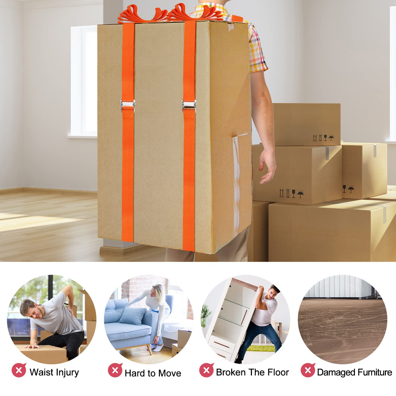 Snapklik.com : Appliances Lifting And Moving Straps For One PersonHeavy ...