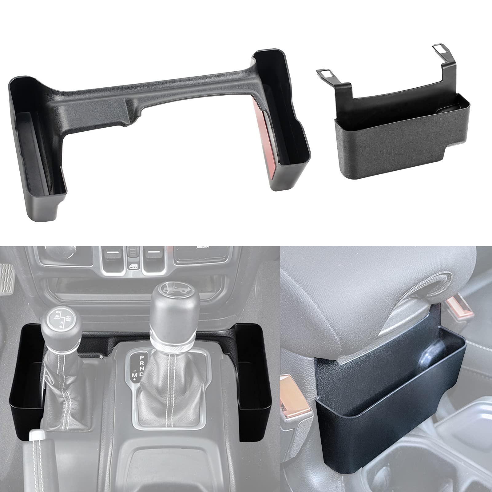 Buy CALBEAU 2 Pack Upgrade Shifter Side Tray Organizer and Center ...