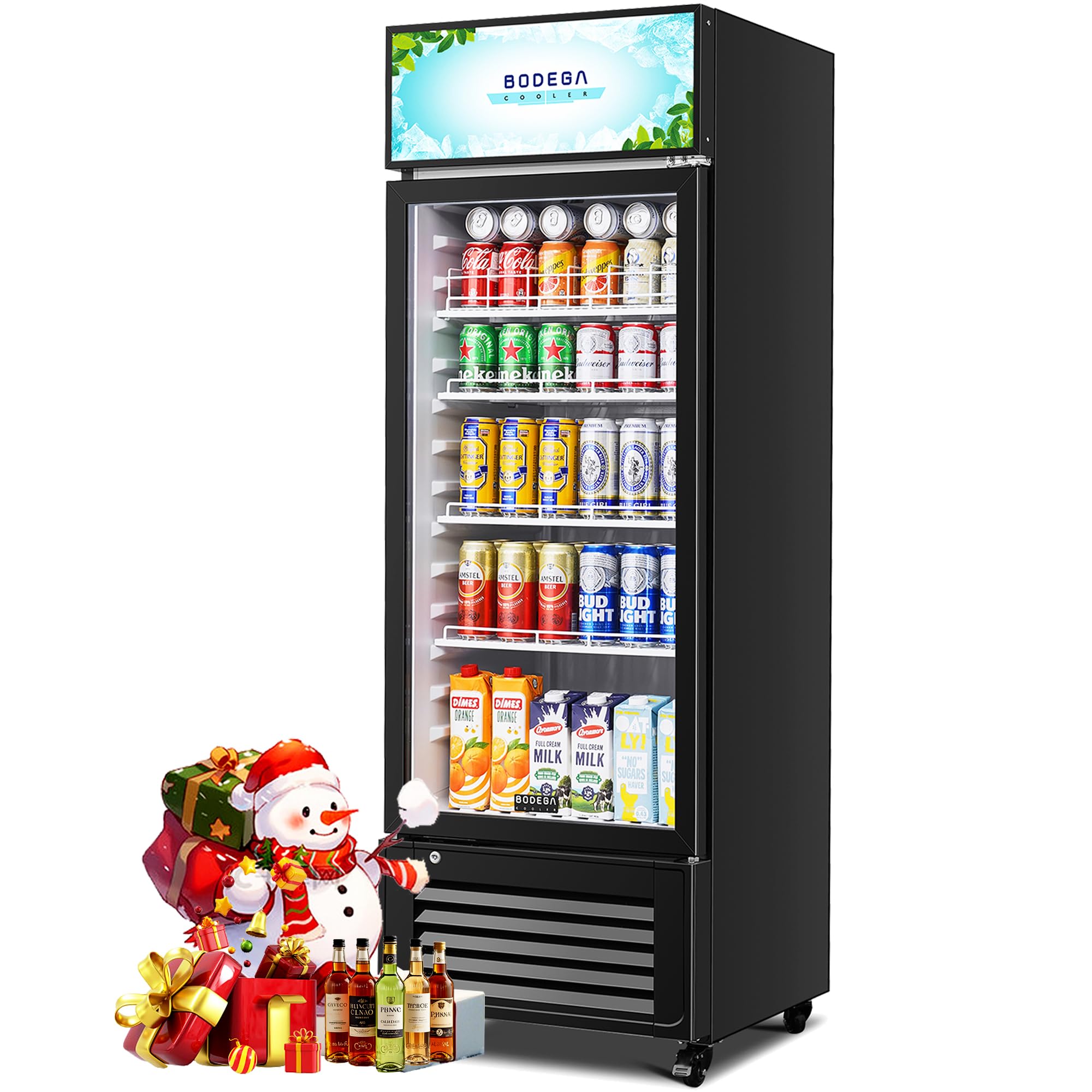 Amazon.com: BODEGACOOLER Commercial refrigerators glass door fridge, 10 ...