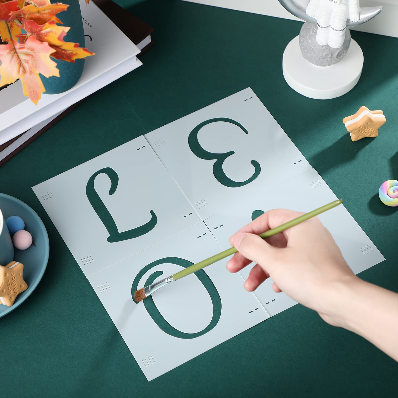 38 Pieces Letter Stencils Reusable Plastic Letter Number Templates ...