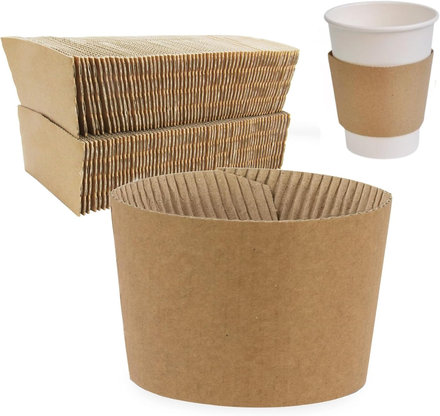 Amazon.com: NOW INTERACTIVES EatNOW Kraft Paper Cup Sleeves [150 pcs ...