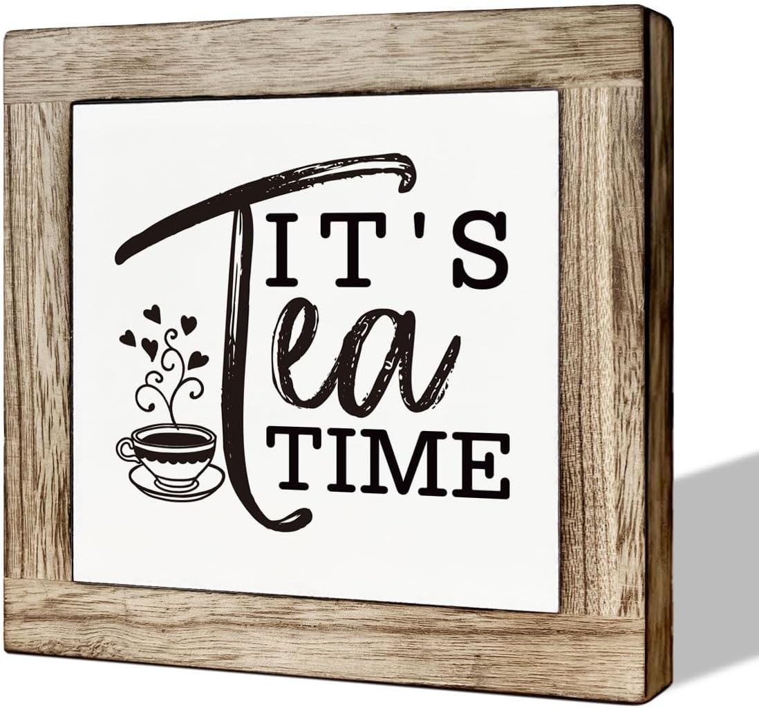 Amazon.com: It's Tea Time Sign, Tea Room Decor, Tea Bar Decor, Wooden ...