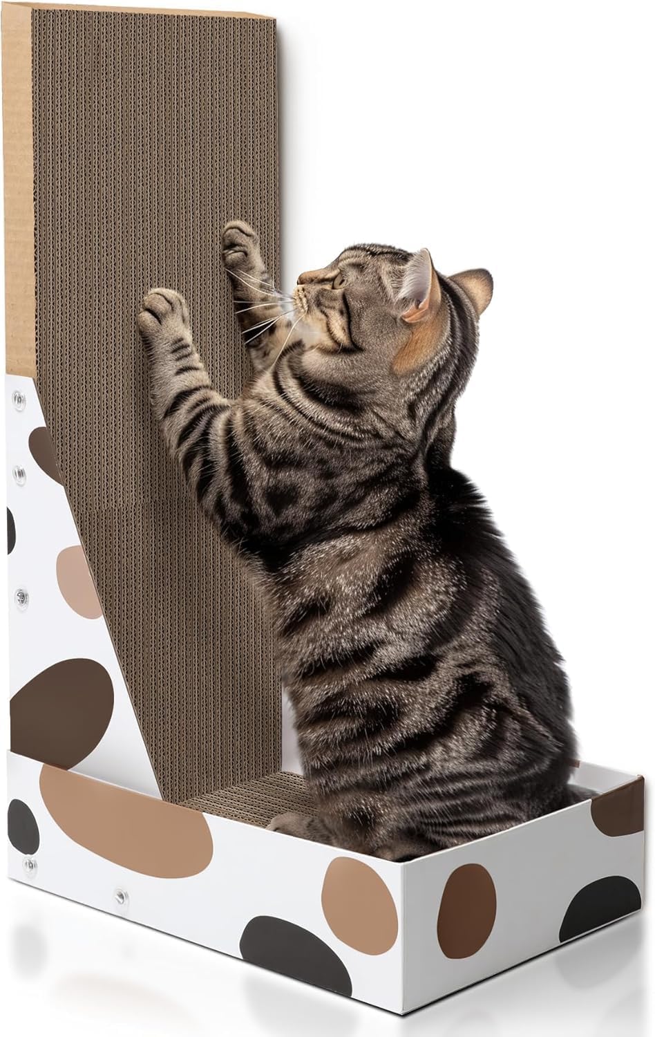ComSaf Cat Scratching Board, L Shape Cat Scratch Pad Wall Mounted ...