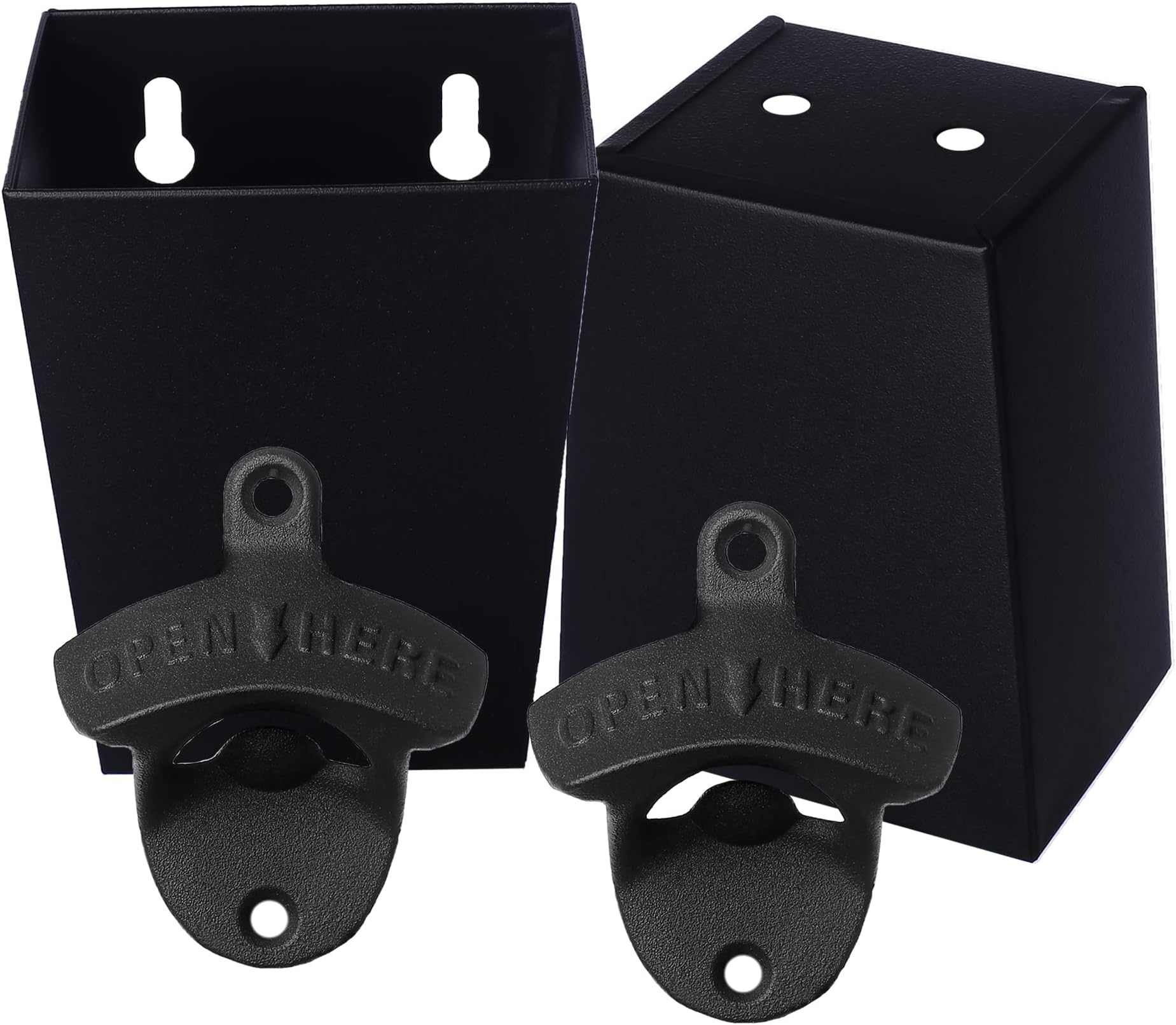 Amazon.com: Jumiok Black Beer Opener Wall Mounted Take Your Bottle Top ...