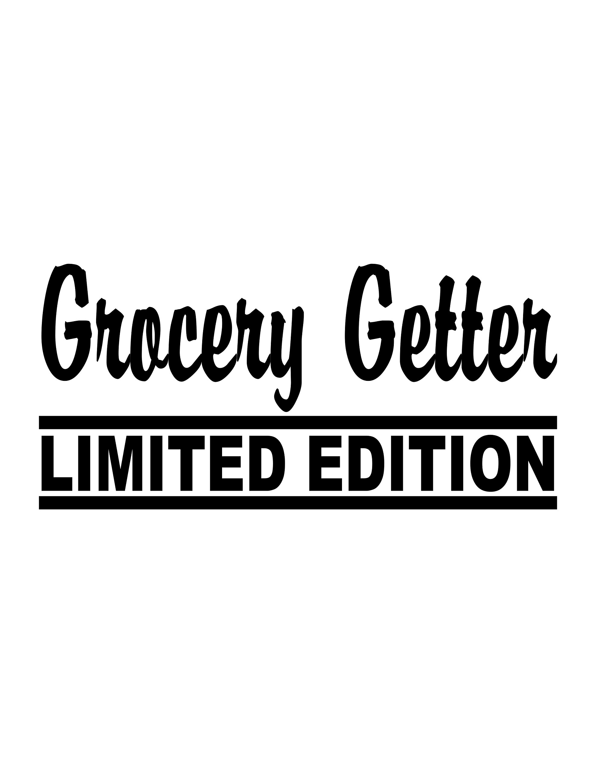 Amazon.com: Grocery Getter Decal/DECAL IS WHITE : Automotive