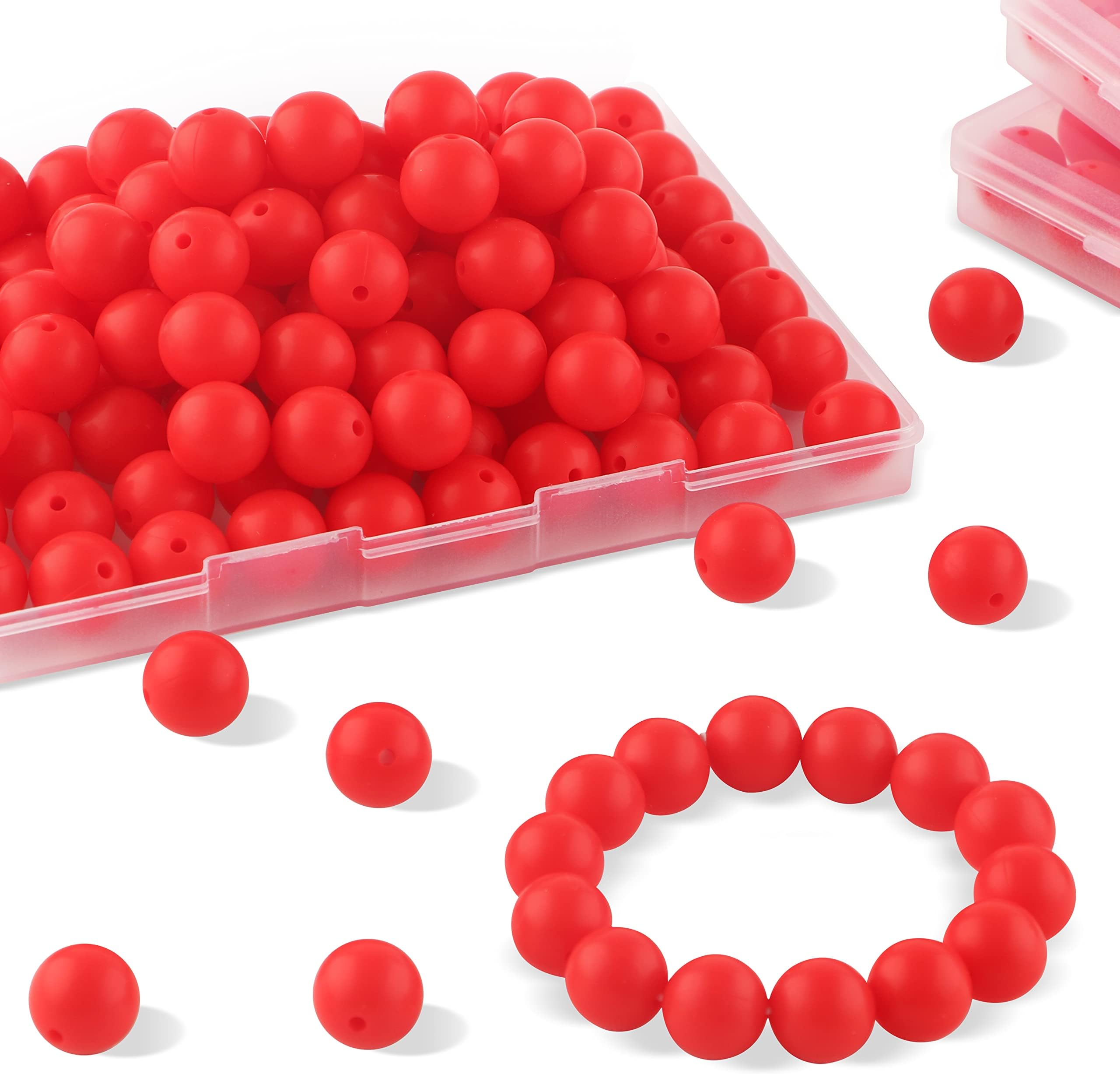 Amazon.com: Sunrony 70Pcs Silicone Beads, 15mm Silicone Beads for ...