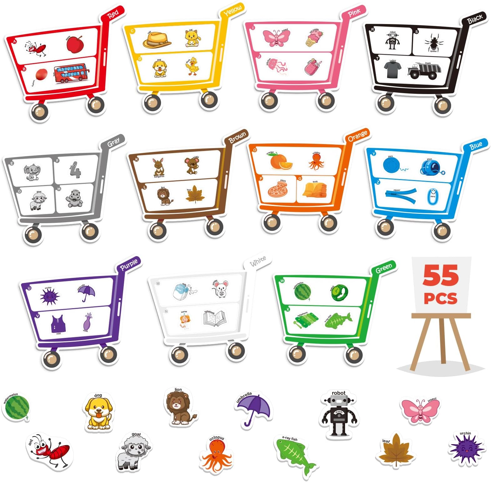 Amazon.com: Magnetic Color Sorting Set, Color Sorting Magnets for ...