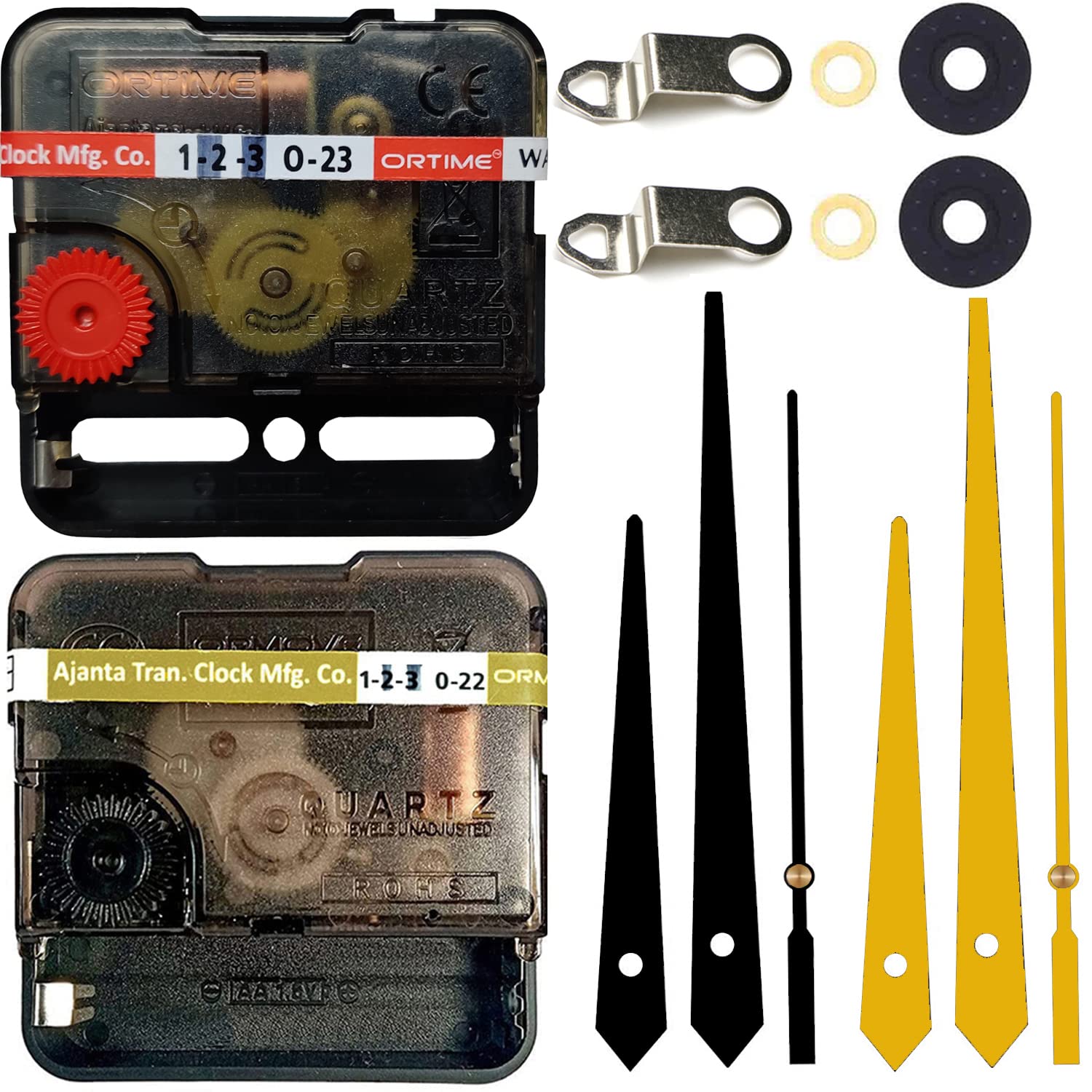 Buy YONOTA® Combo of 2 Ajanta Mfg. Plastic Silent and Ticking Wall ...