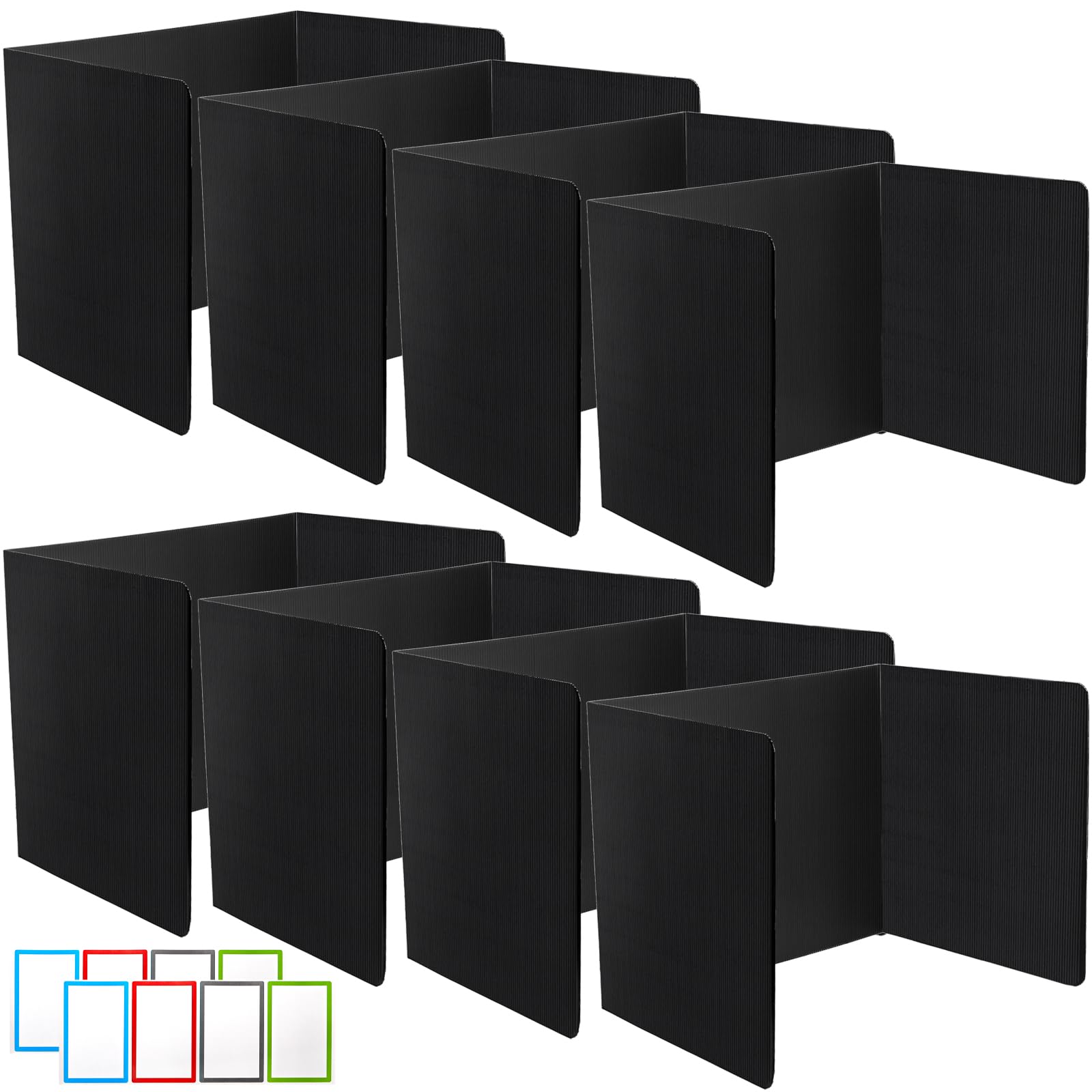 Elsjoy 8 Pack Student Desk Dividers with 16 PCS Sticker Labels, Plastic ...