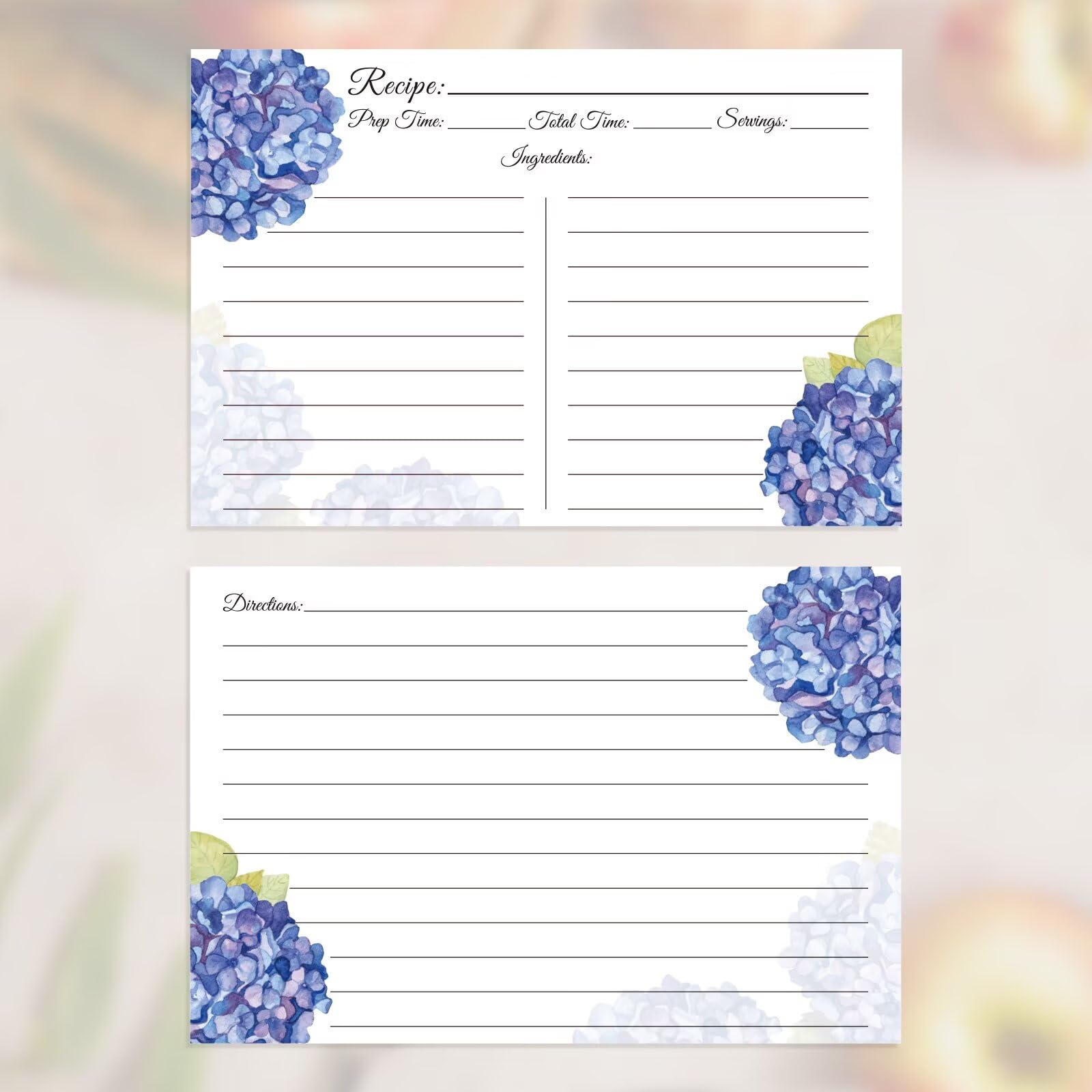 Snapklik.com : Recipe Cards 4x6, Premium Double-Sided Recipe Cards, 60 ...