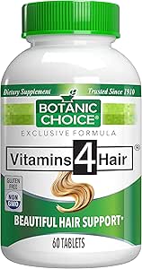 Amazon.com: Botanic Choice Vitamins 4 Hair - Supports Natural Hair ...