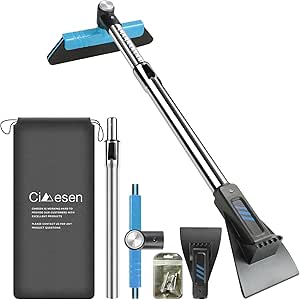 Amazon.com: Cimesen 37" Ice Scrapers for Car Windshield Extendable Snow Brush for Car with 360 ...
