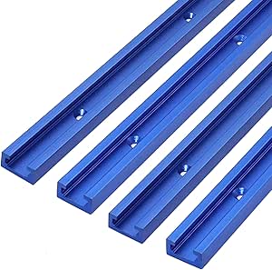 Amazon.com: Aluminum 48 Inch T-Track with Wood Screws Double Cut Profile Universal with ...