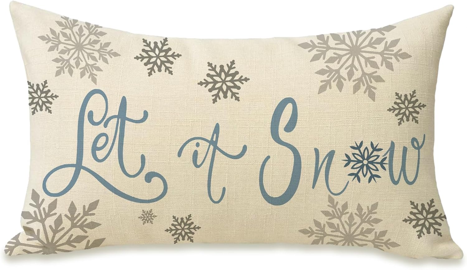 Amazon.com: Fahrendom Winter Snowflake Lumbar Decorative Rectangle ...