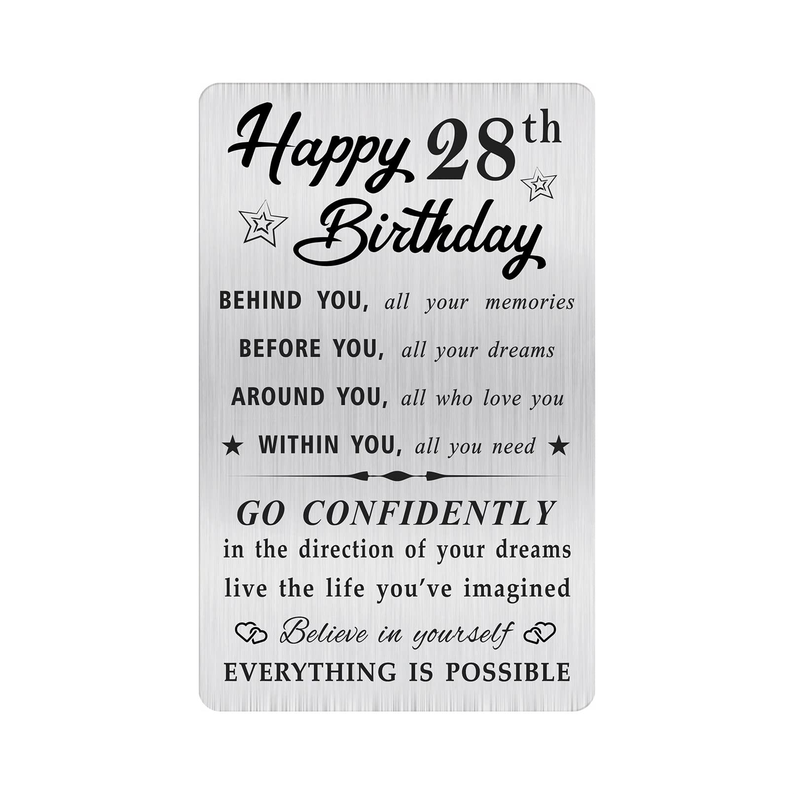 Amazon.com: MOQIYXL Happy 28th Birthday Card for Men Women, Small ...