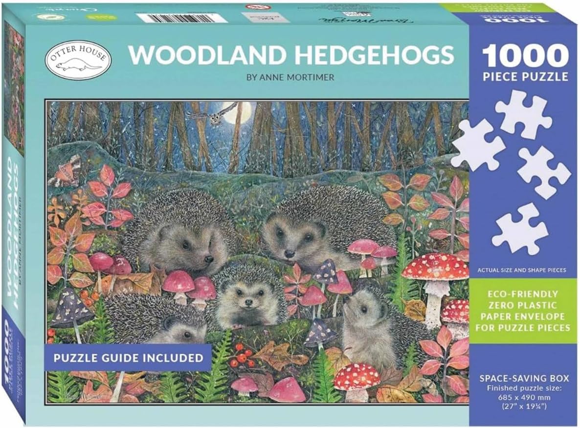 Woodland Hedgehogs - 1000 Piece Jigsaw Puzzle : Amazon.co.uk: Toys & Games