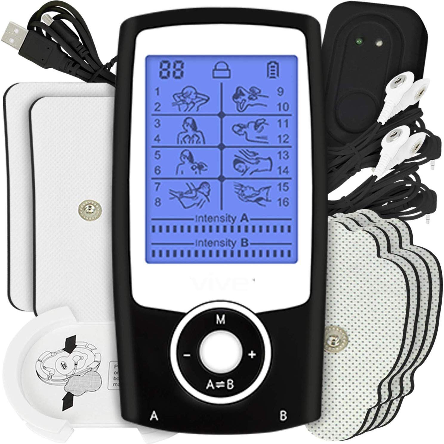 Buy Electronic Pulse Muscle Massager Machine Rechargeable, Pain Therapy ...