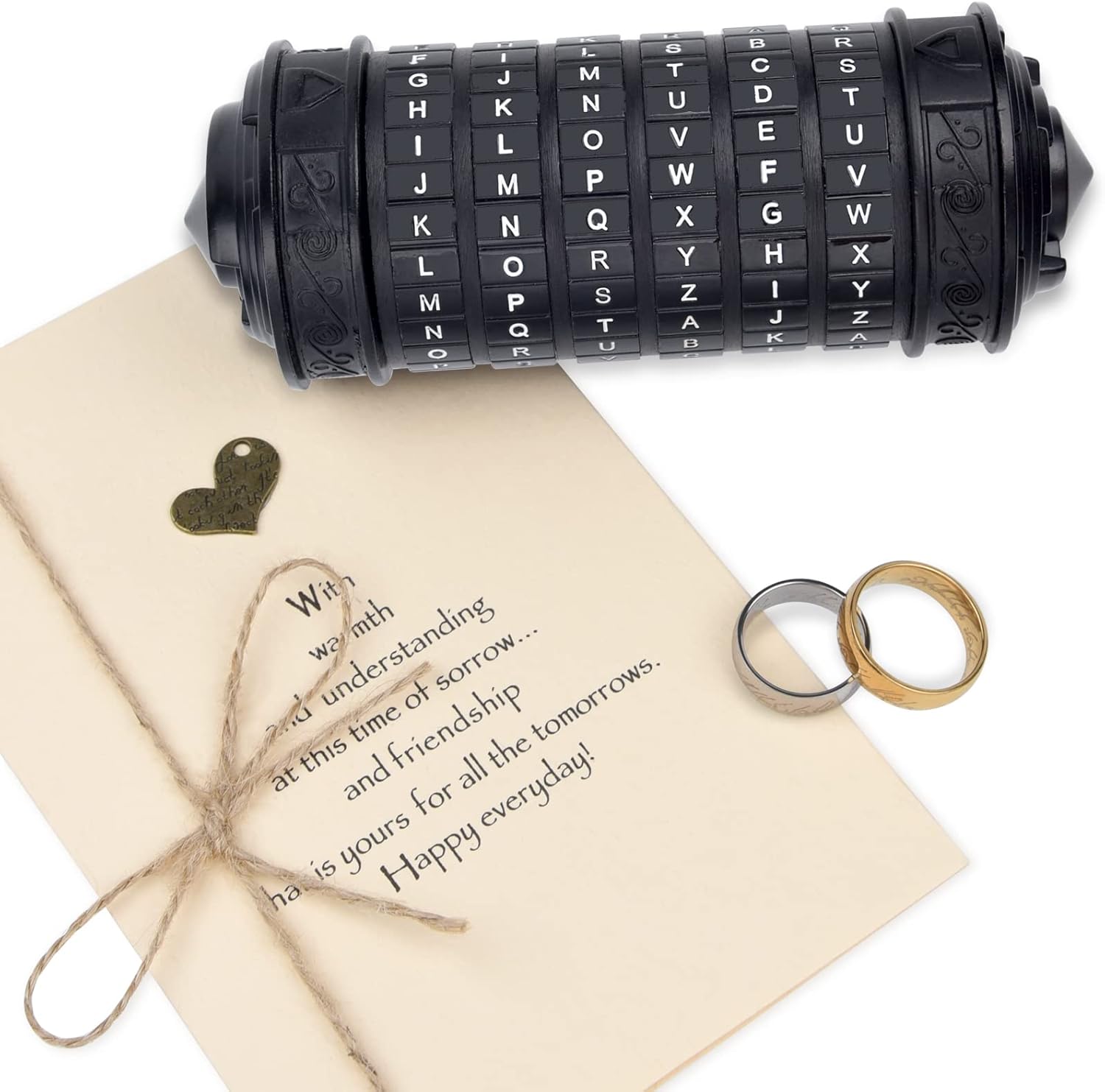 TUPARKA 3 Pieces Black Da Vinci Code Mini Cryptex Puzzle Boxes ...