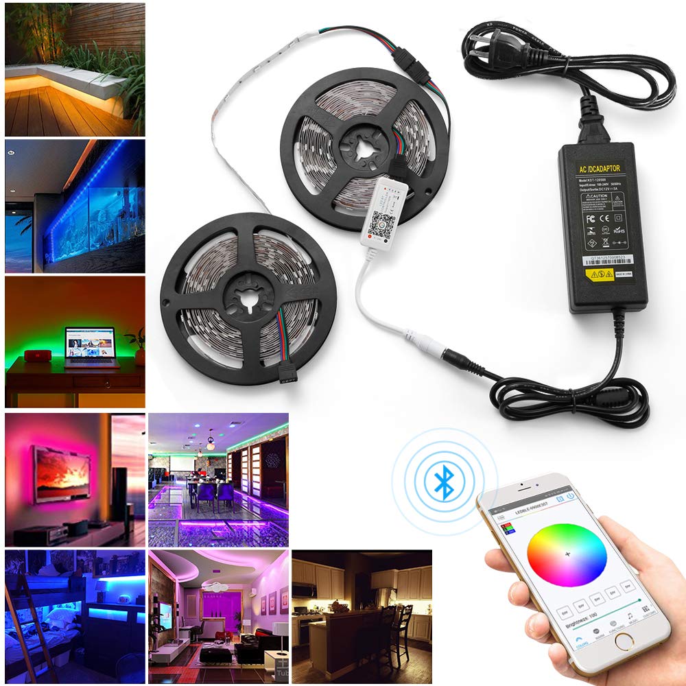 Indarun Bluetooth Strip Lights Kit 32 8ft Dimmable Rgb Smd | Desertcart ...