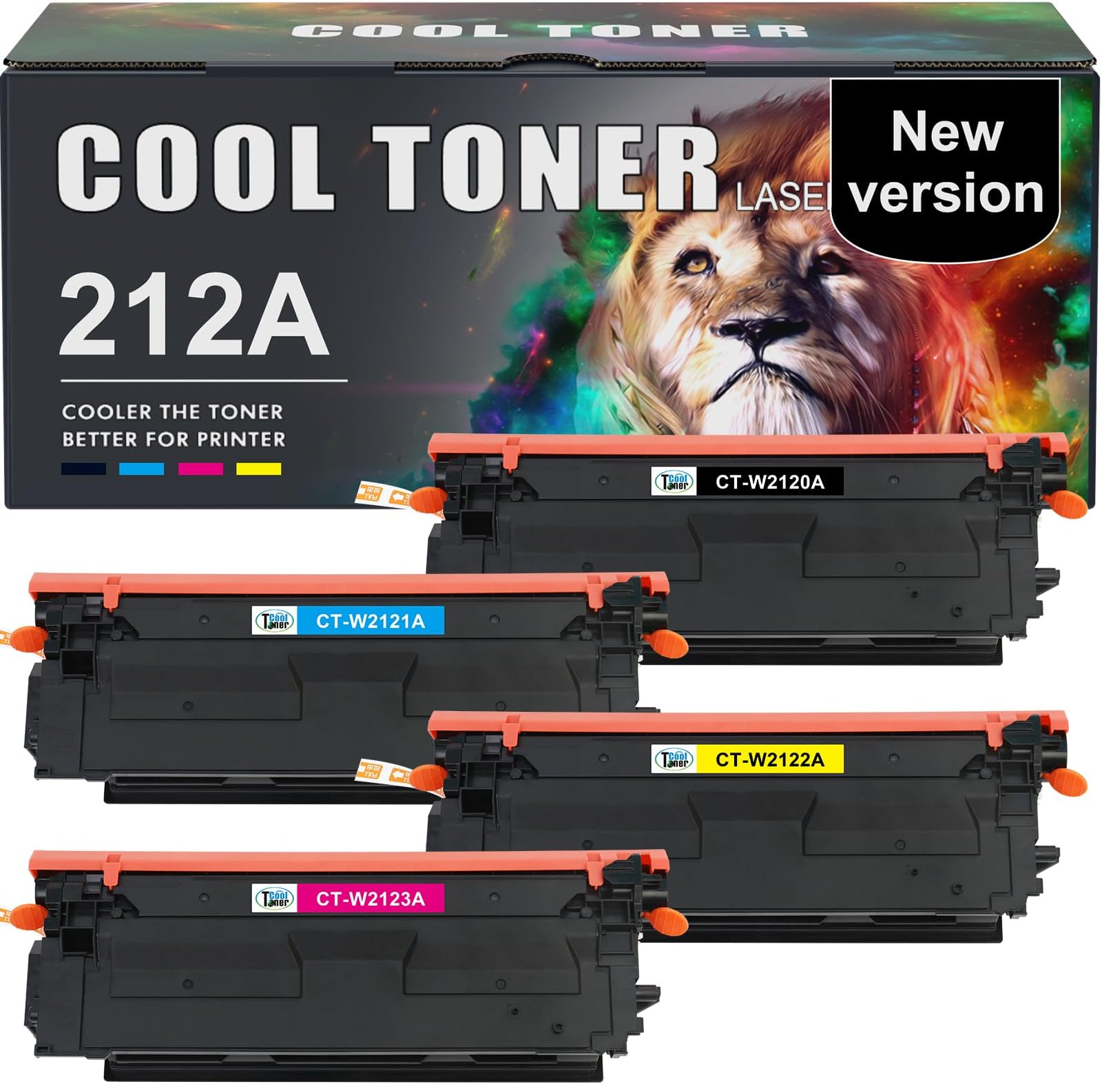 Amazon.com: 212A Toner Cartridges 4 Pack: (with Chip) Compatible for HP ...