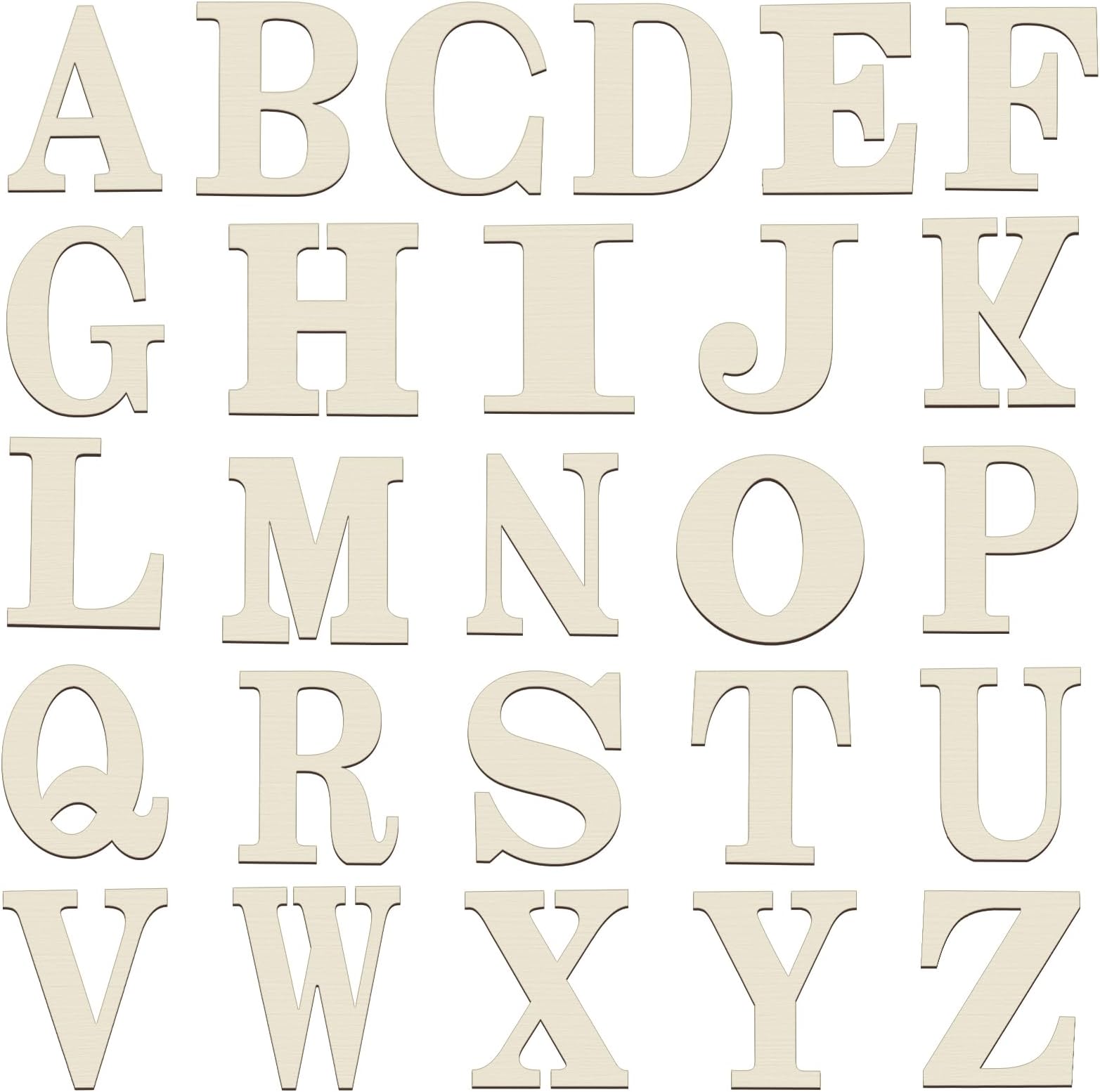 Amazon.com: Soaoo 52 Pieces 8 Inch Unfinished Blank Wooden Letters ...