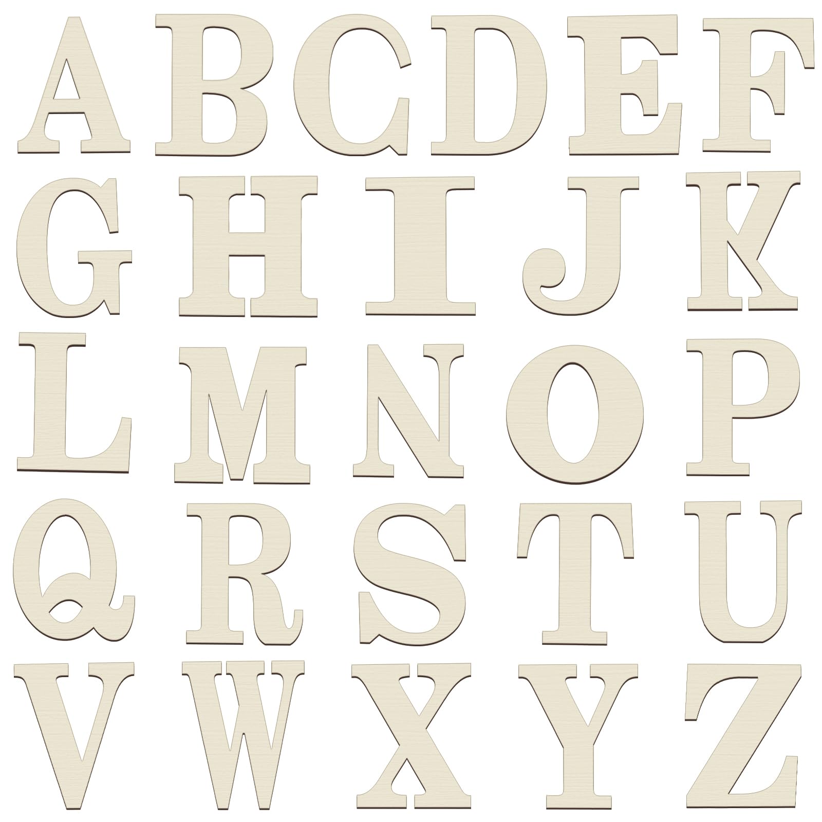 Amazon.com: Soaoo 52 Pieces 12 Inch Unfinished Blank Wooden Letters ...