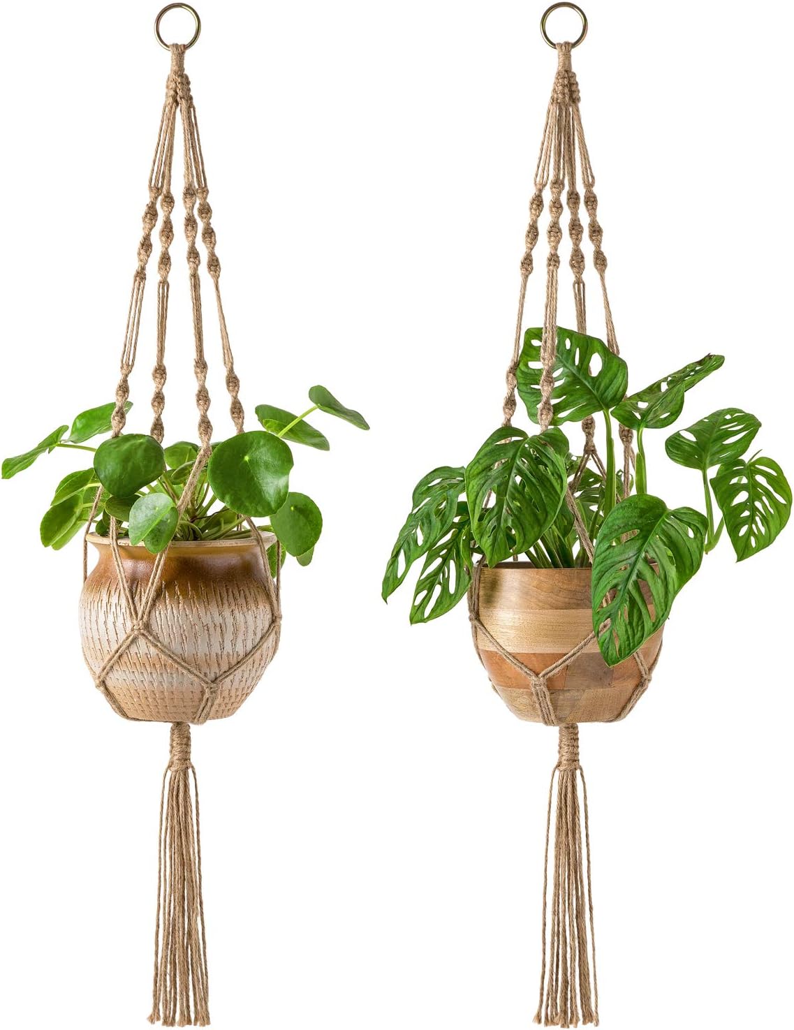 Amazon.com: Shappy Macrame Plant Hangers Jute Crochet Plant Boho Plant ...