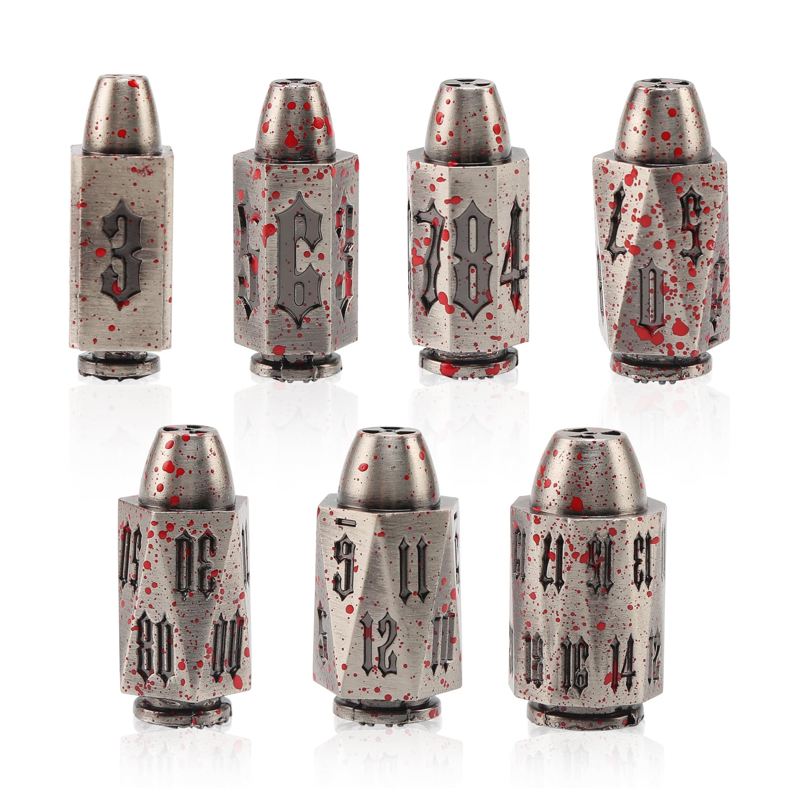 Amazon.com: DICEEVIL Bullet Dice Set, Polyhedral DND Dice Metal ...
