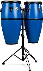 Amazon.com: LP Conga Drum Set with Stand, Race Car Blue, 10-inch and 11 ...