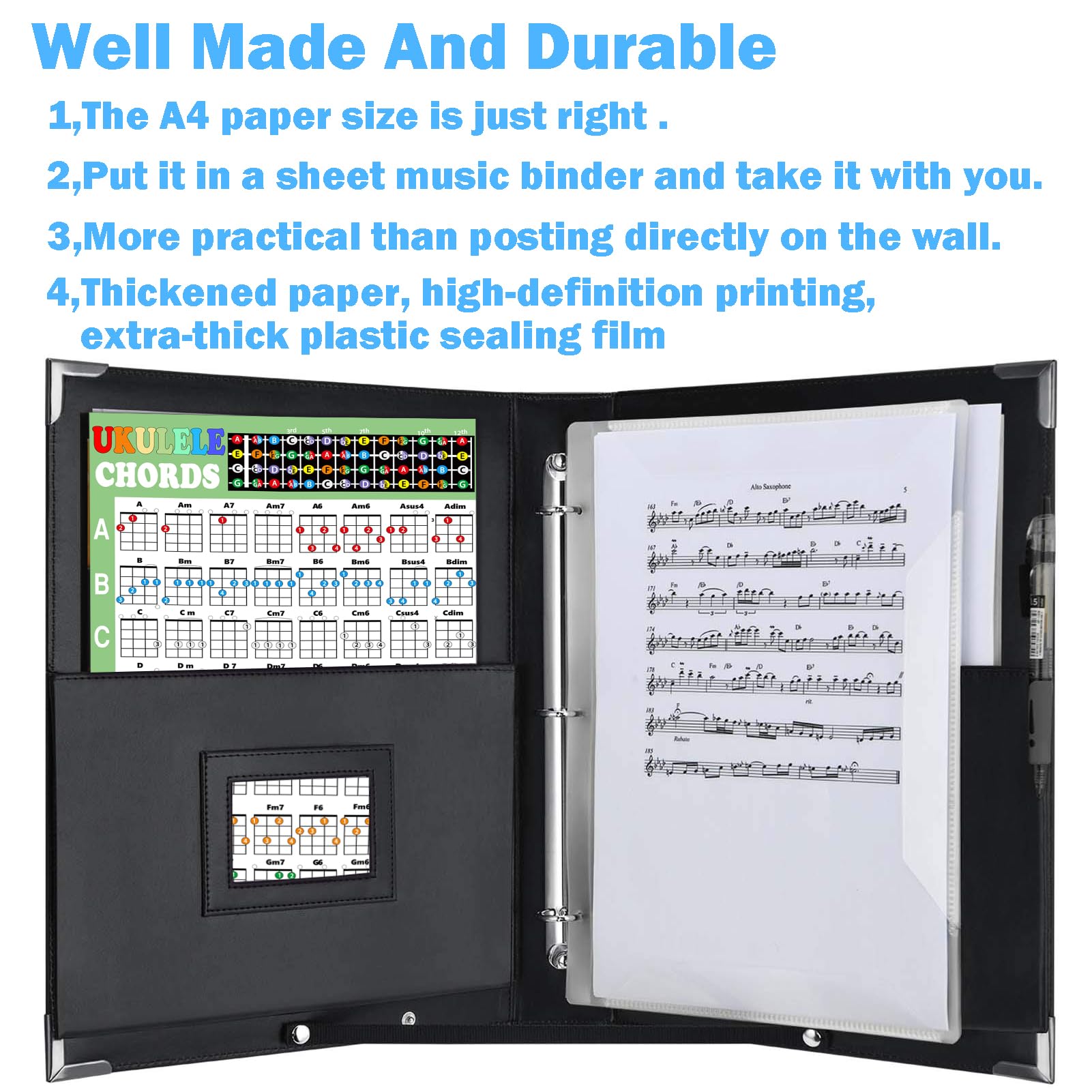 Uke Chord Chart Printable Ukulele Chord Chart Reference Guide - A4 Size ...