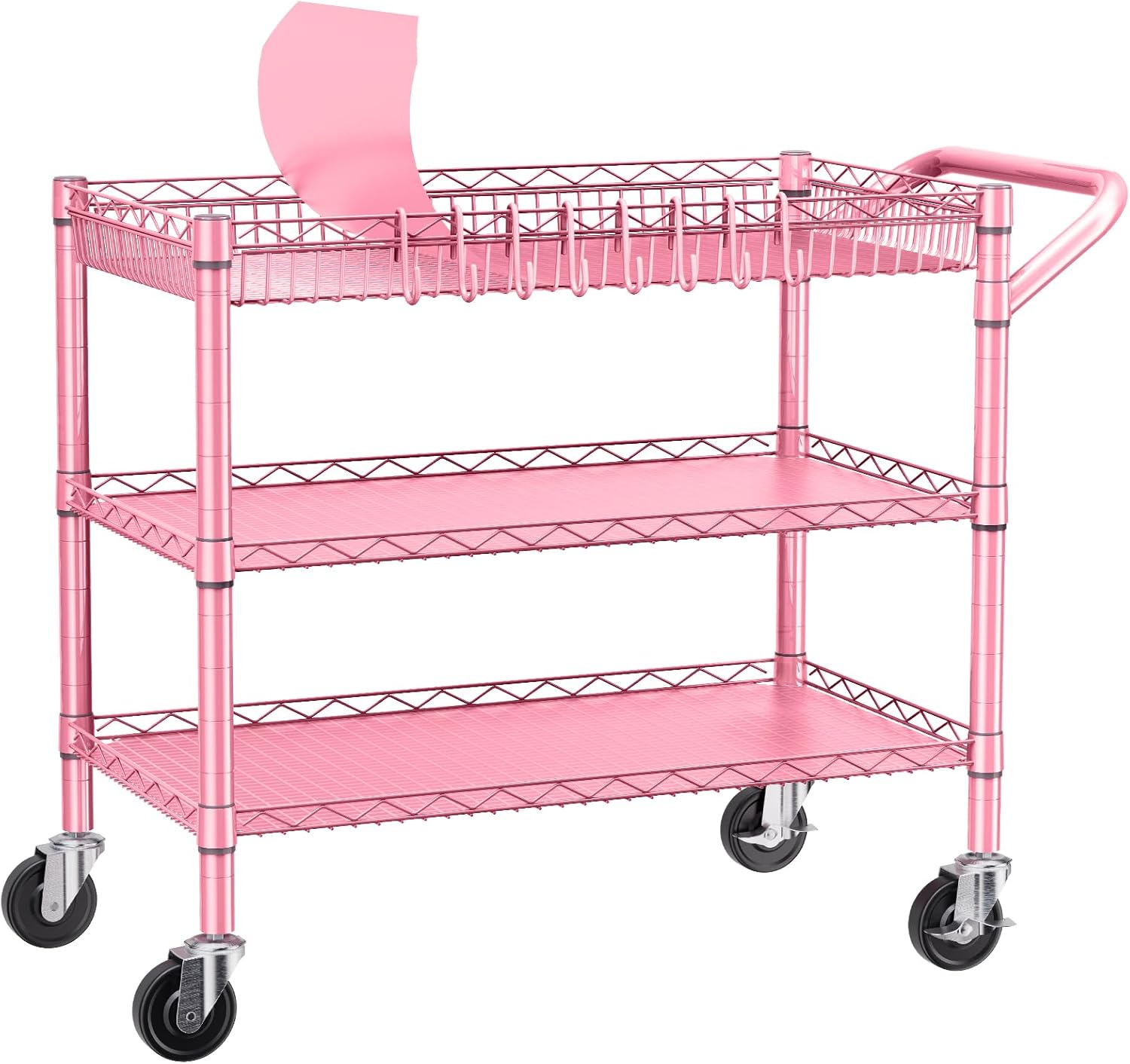 Amazon.com: NTE Utility Cart with Wheels, 990lbs Capacity Metal 3 Tier ...
