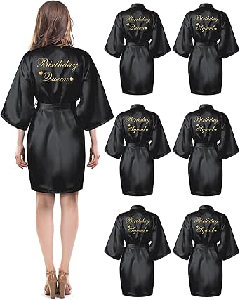 Xuhal 6 Pcs Women's Birthday Squad Robes Birthday Party Queen Spa ...