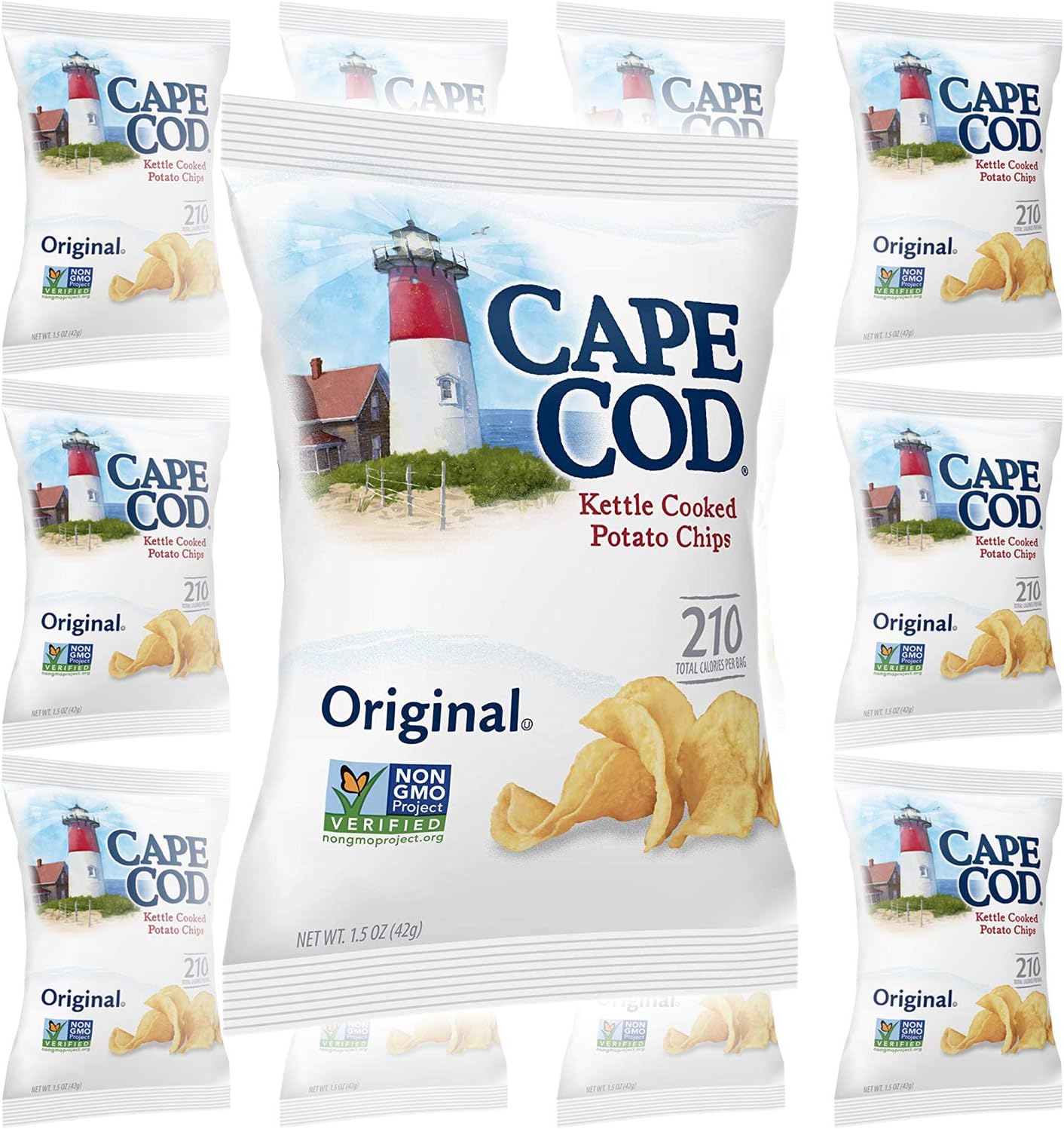 Amazon.com: Cape Cod Potato Chips, Original Kettle Cooked, Single-Serve ...