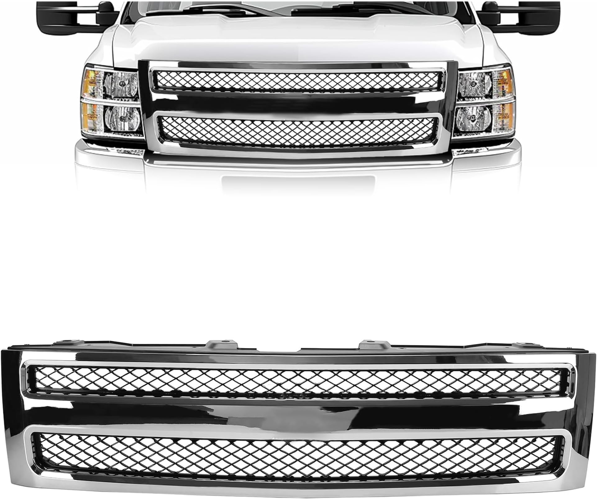 Amazon.com: KUAFU Front Grille Compatible with 2007-2013 Chevrolet ...