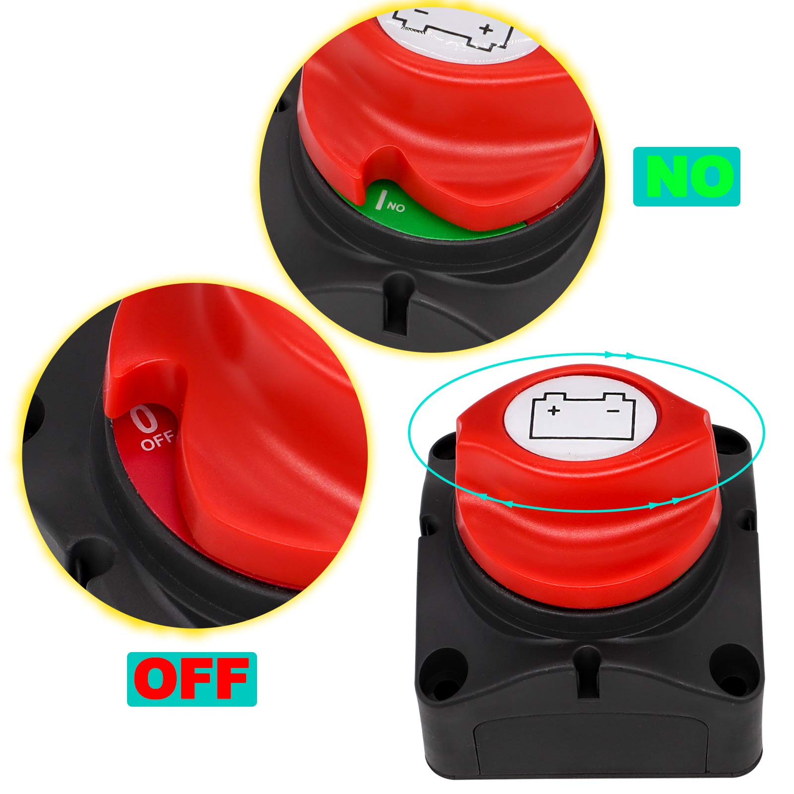 Snapklik.com : Battery Disconnect Switch Power Cut Master On Off ...