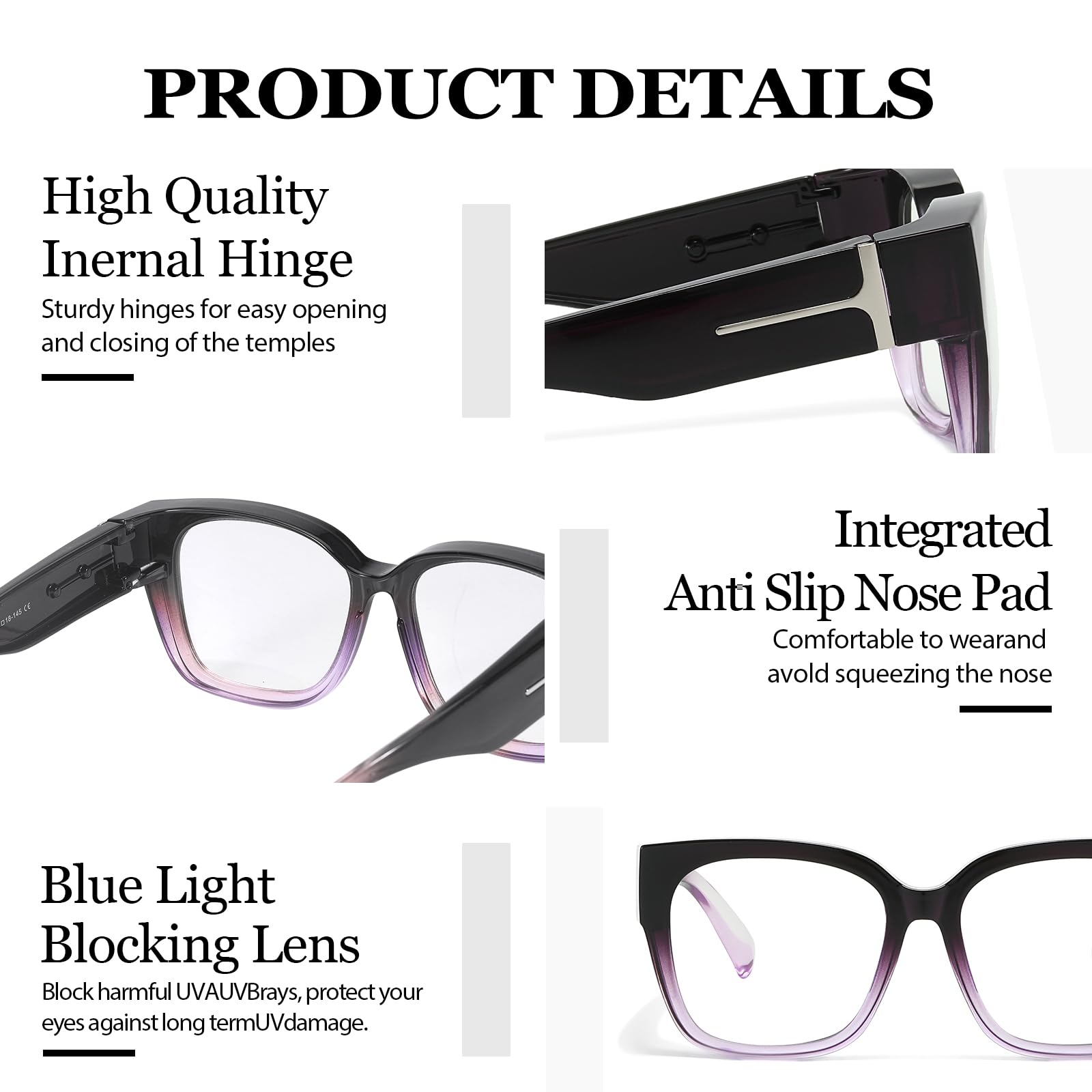Snapklik.com : LVIOE Fit Over Blue Light Filter Glasses For Women Men