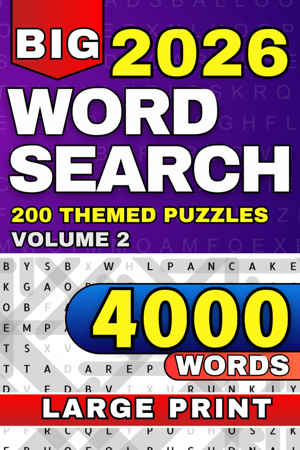 Amazon.com: Big Book of Large Print Word Search: Entertaining 4000 Word ...
