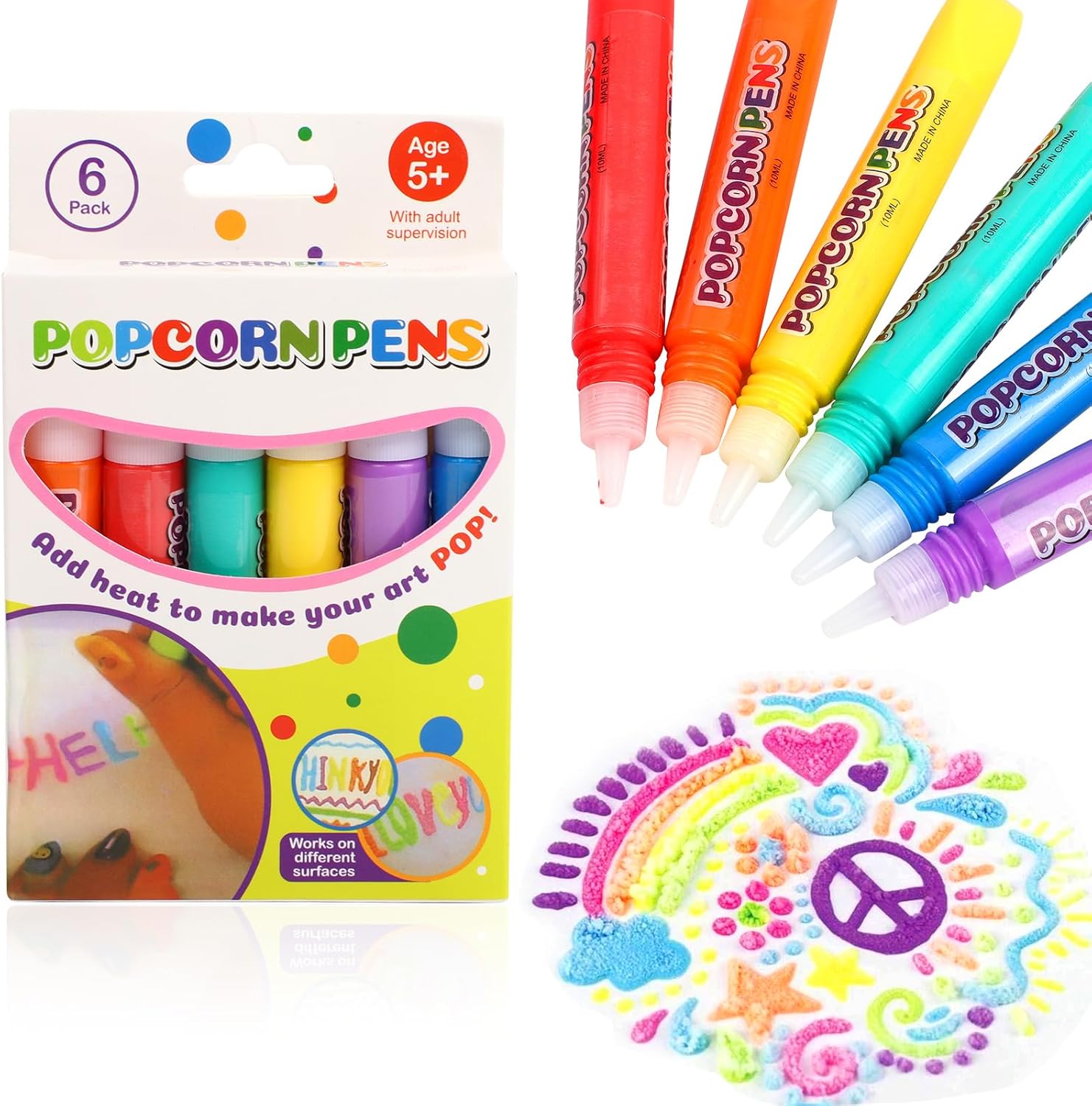 Runmeihe Magic DIY Puffy Pens, Bubble Popcorn 3D Art Pens, Magic ...