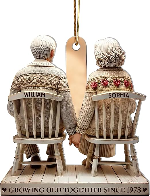 Amazon.com: NAZENTI Growing Old Together Christmas Ornament ...