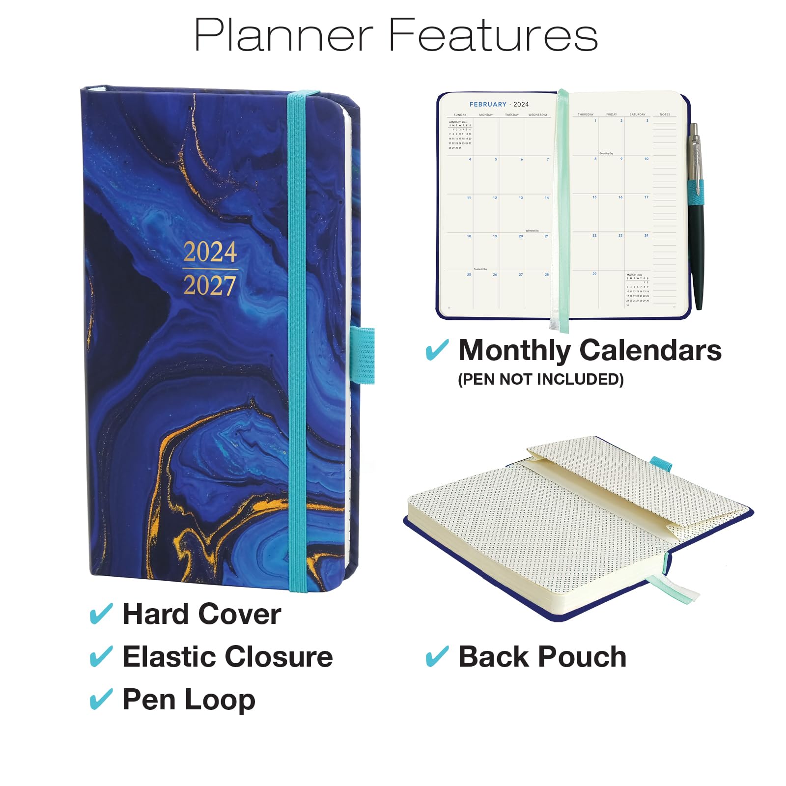 Snapklik.com : 4-Year Calendar Planner - 2024-2027 - Pocket Sized - 5 ...
