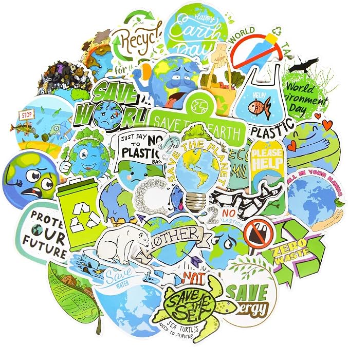 Amazon.com: QTL Earth Day Stickers for Kids, Environmental Party ...