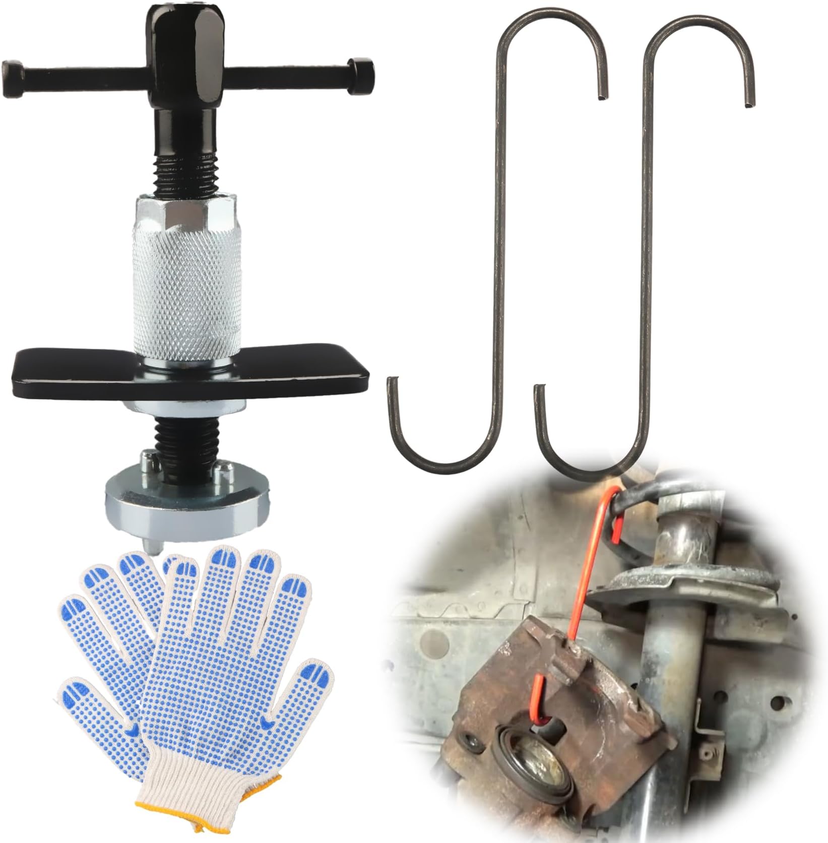 Amazon.com: Dickno Brake Caliper Compression Tool, Right Handle Set ...